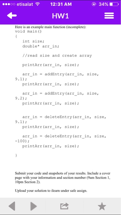 (Solved Homework): 00 etisalat令 12:31 AM 34% EO HW1 Write a C+ program ... (Solved Homework): 00 etisalat令 12:31 AM 34% EO HW1 Write a C+ program ...