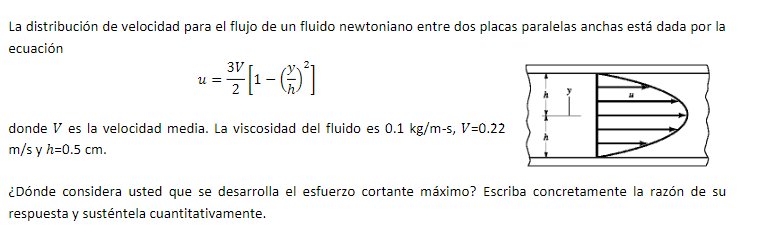 Solved The velocity distribution for the flow of a Newtonian | Chegg.com
