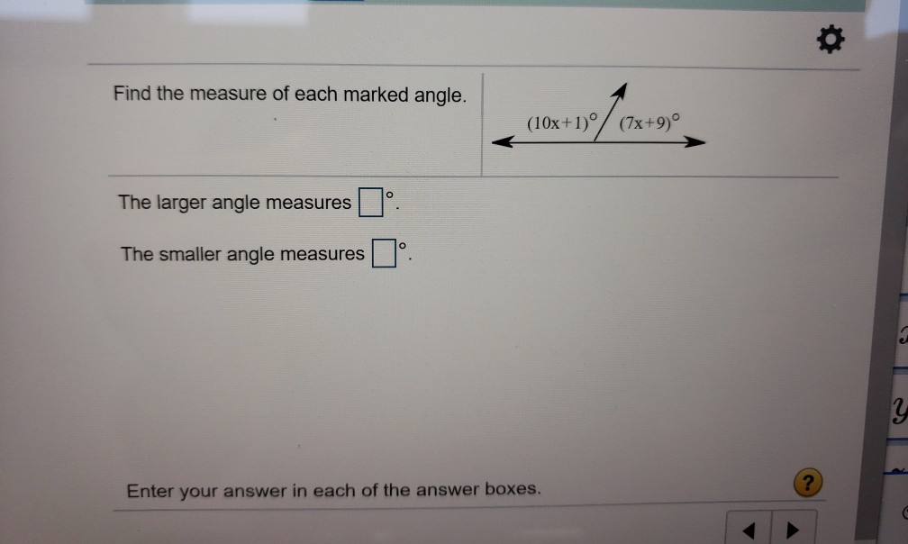 Solved Find the measure of each marked angle. (10x+1)/ | Chegg.com