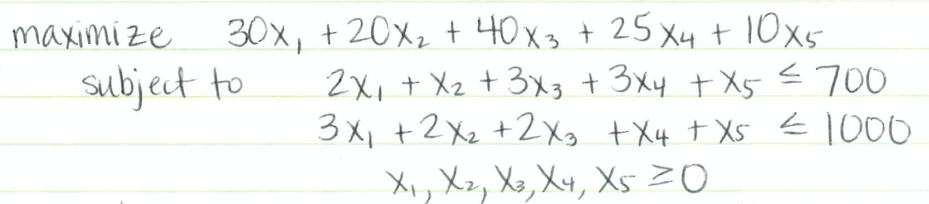 Solved maximize 30x, +20x2 + 40x3 + 25 X4 + 1085 . subject | Chegg.com