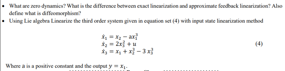 Solved What are zero dynamics? What is the difference | Chegg.com