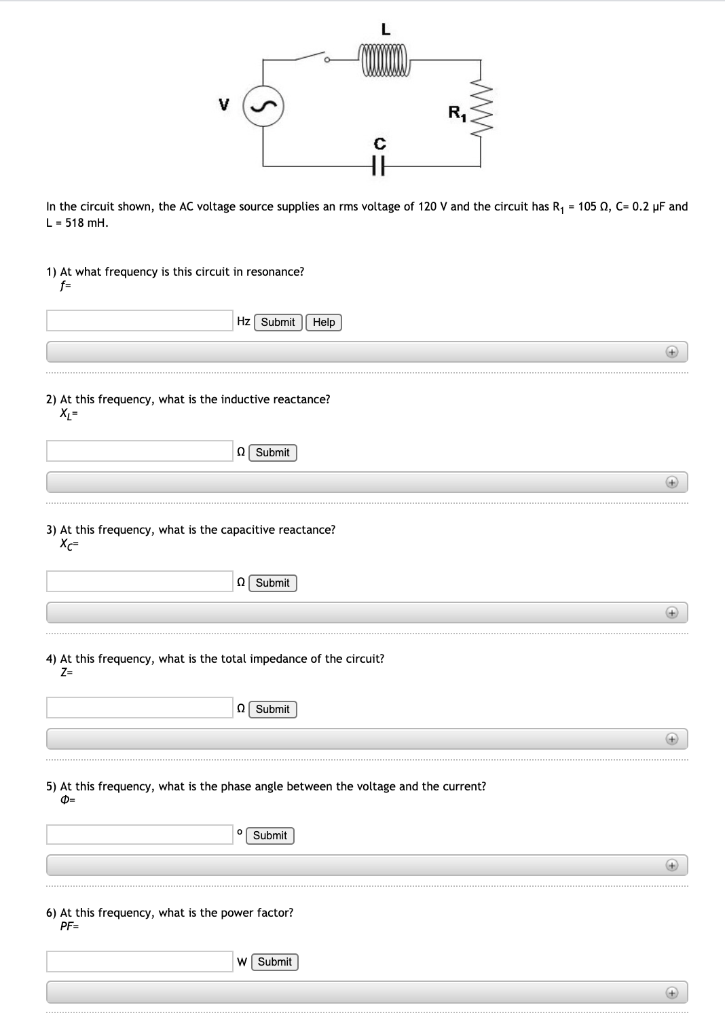 Solved R с In the circuit shown, the AC voltage source | Chegg.com