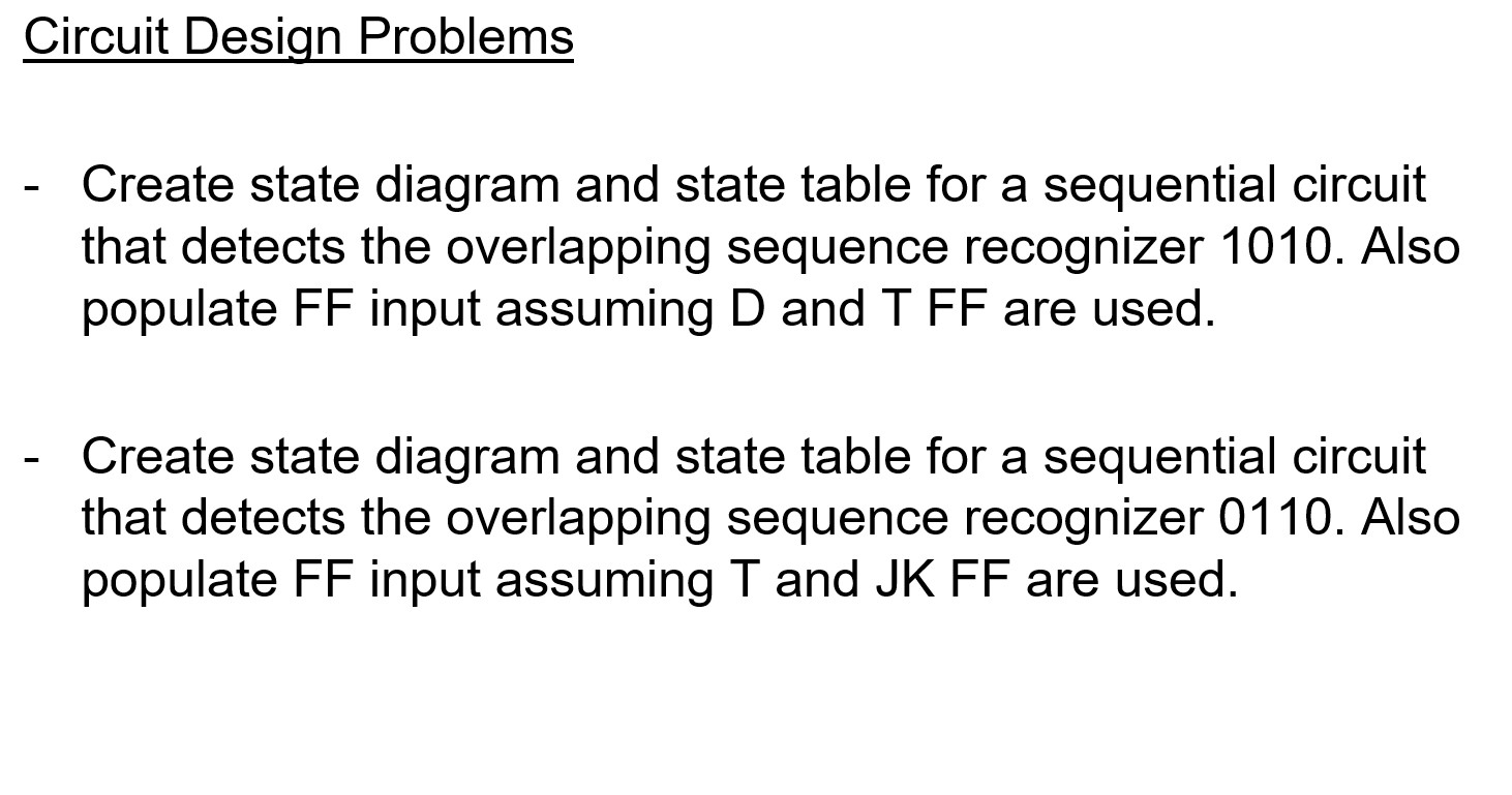 Solved Circuit Analysis Problems − Write FF input equations | Chegg.com