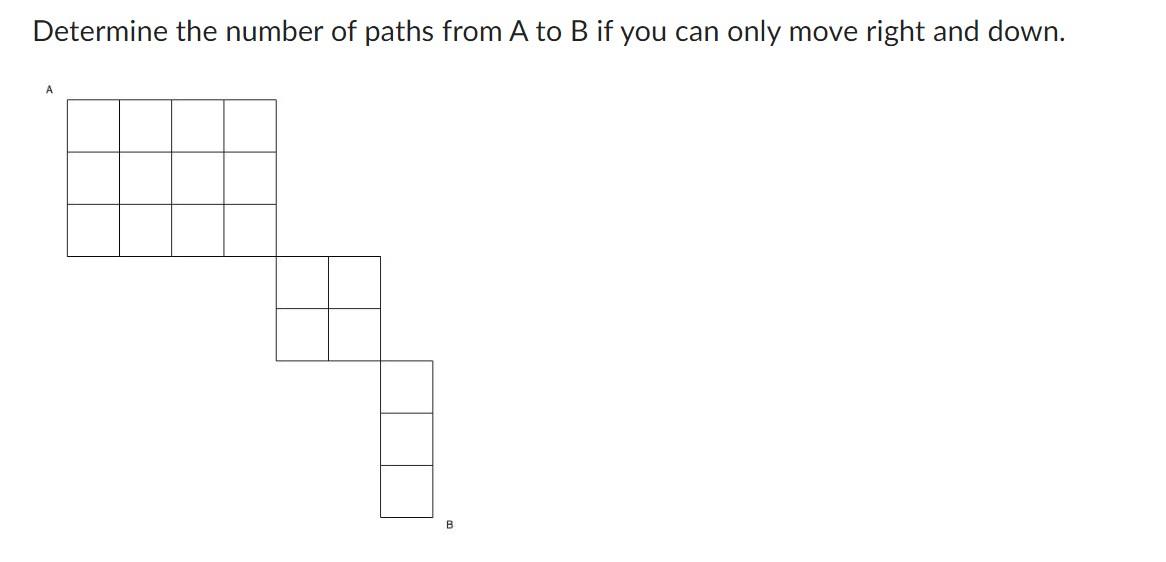 Solved Determine the number of paths from A to B if you can | Chegg.com