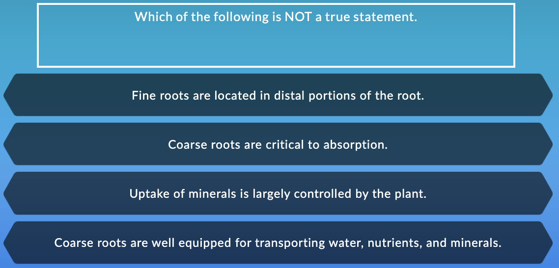 Solved A rhizoid is considered a true root. true | Chegg.com