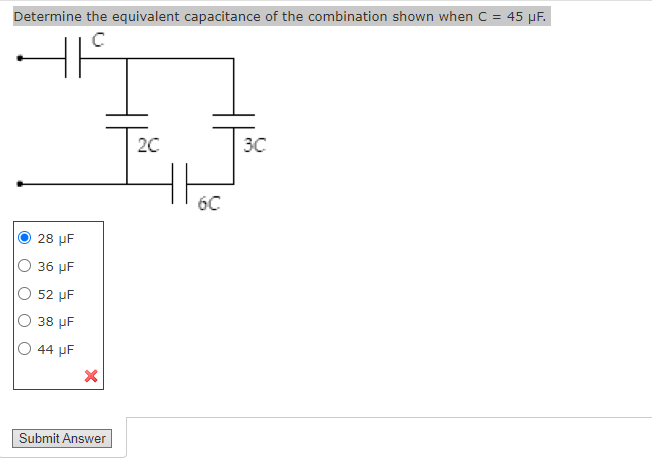 Solved Determine The Equivalent Capacitance Of The