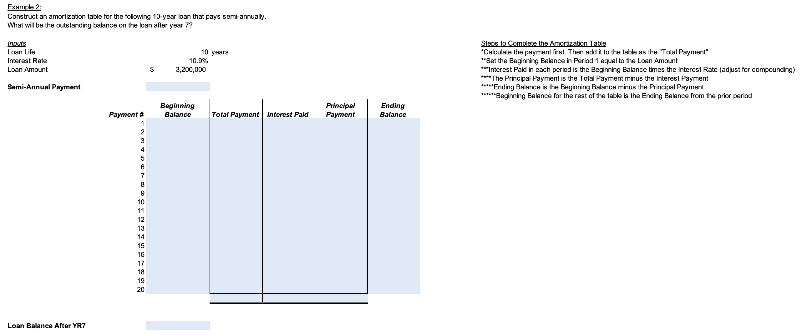 Amortization Table Problem Example | Cabinets Matttroy