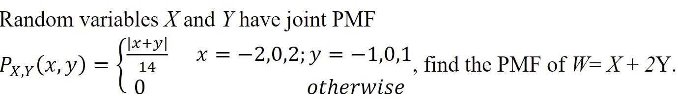 Solved Random variables X and Y have joint PMF | Chegg.com