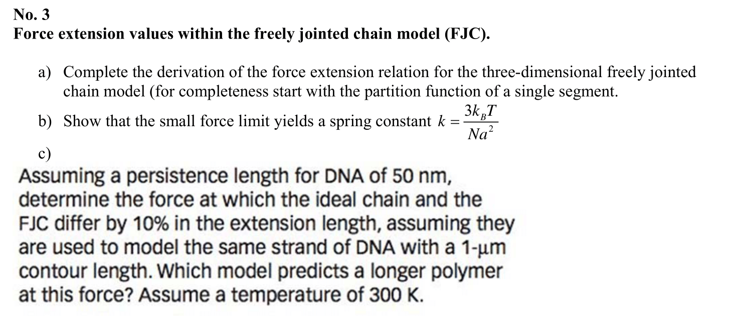 Solved No. 3 Force extension values within the freely | Chegg.com