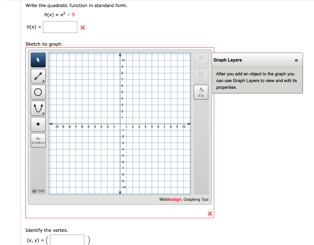 Solved Write the quadratic function in standard form. h(x) = | Chegg.com