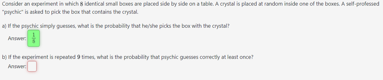 Solved Consider an experiment in which 8 identical small | Chegg.com