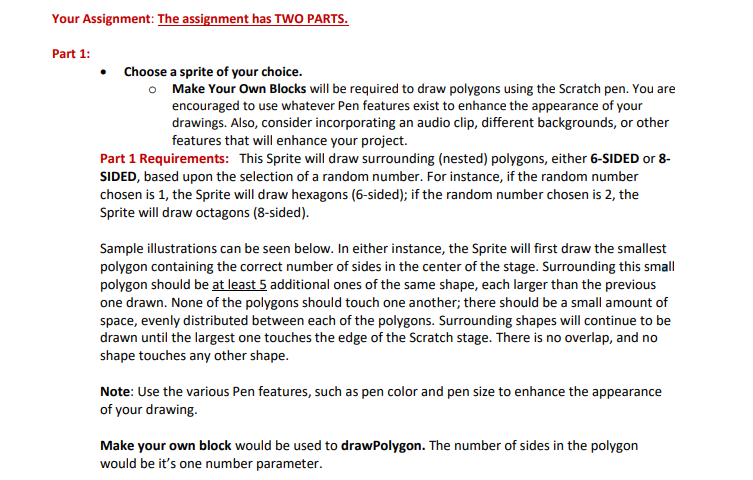 Solved 1: - Choose a sprite of your choice. - Make Your Own | Chegg.com