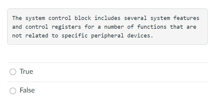 Solved The system control block includes several system | Chegg.com
