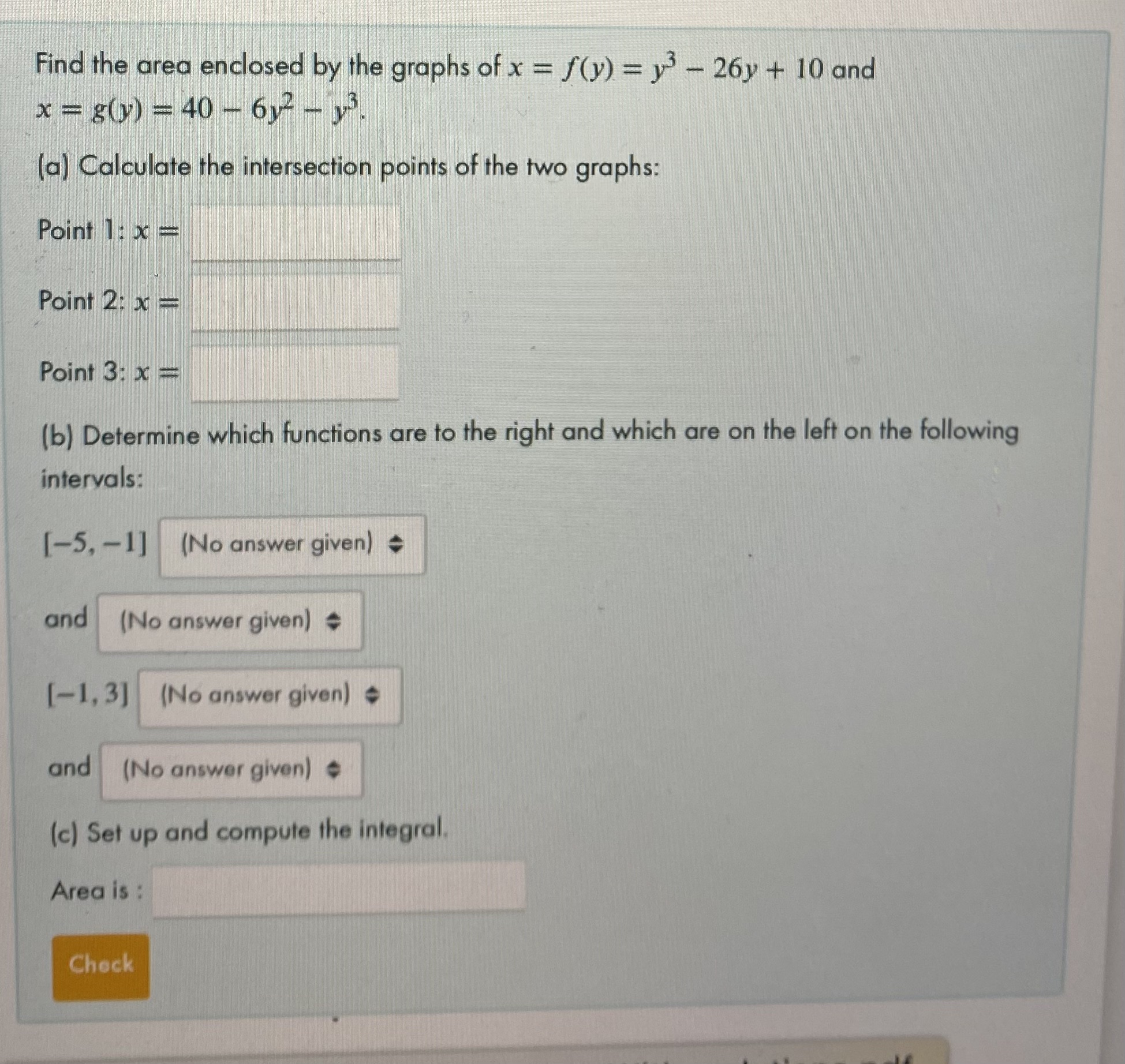Solved Find the area enclosed by the graphs of | Chegg.com