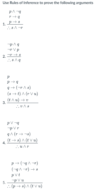 Solved Use Rules of Inference to prove the following | Chegg.com Solved Use Rules of Inference to prove the following | Chegg.com