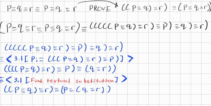P≡q≡r≡p≡q≡rPROVE((P≡q)=r)≡(P≡q≡r) | Chegg.com