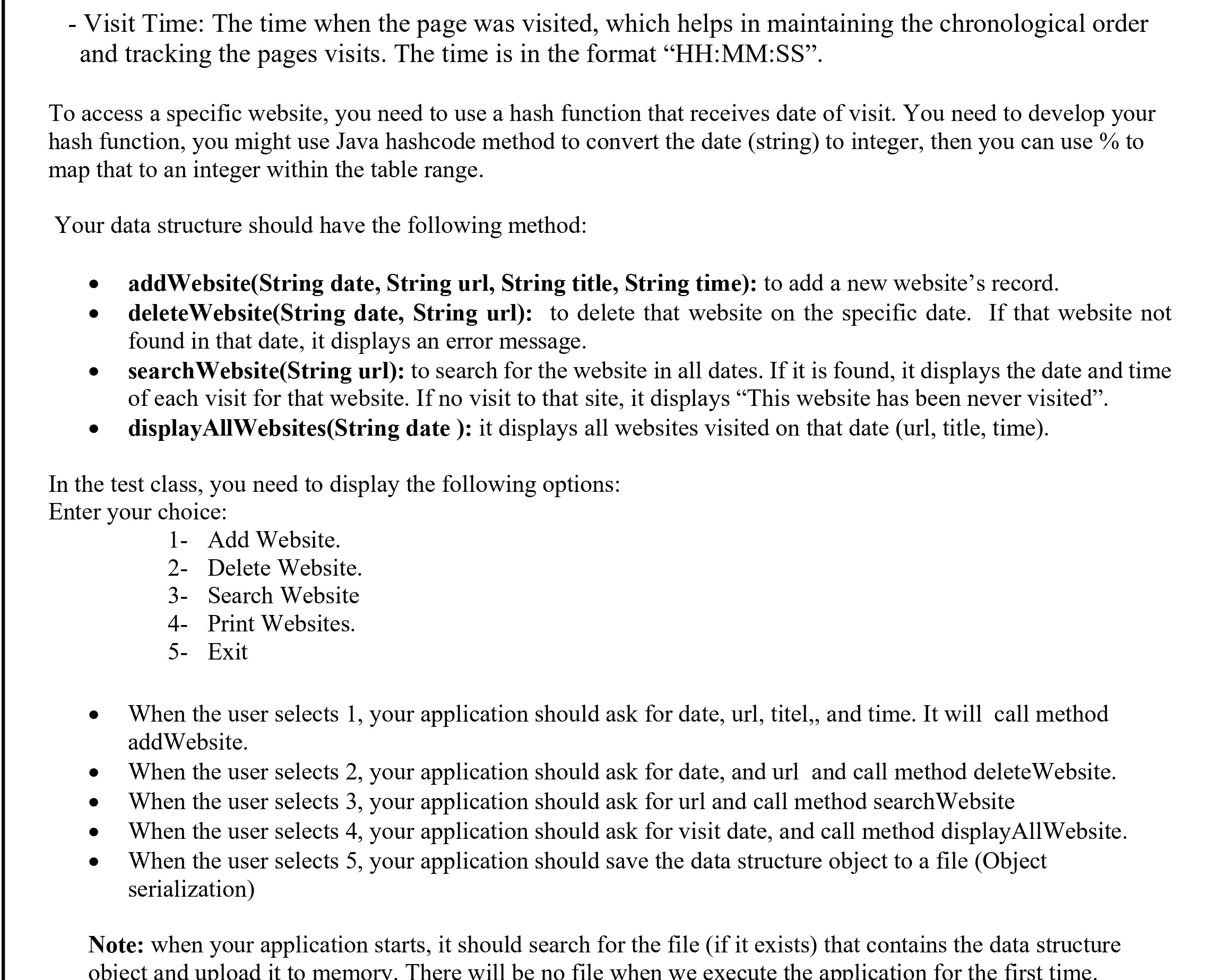 Solved As a data structures expert, you are required to | Chegg.com