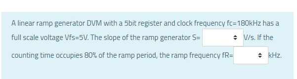 Solved A linear ramp generator DVM with a 5bit register and | Chegg.com
