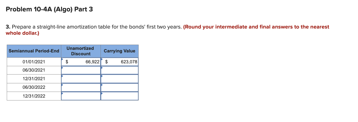Solved Required information Problem 10-4A (Algo) | Chegg.com