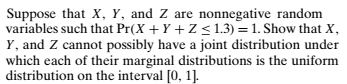 Solved Suppose that X,Y, and Z are nonnegative random | Chegg.com