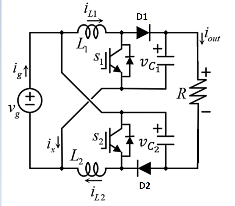 Solved Design the Double dual boost DC/DC converter topology | Chegg.com