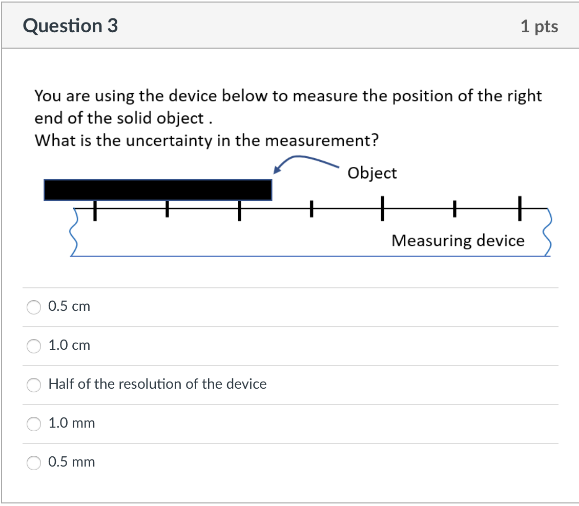 Solved Question 2 1 pts What is the length of the object in | Chegg.com