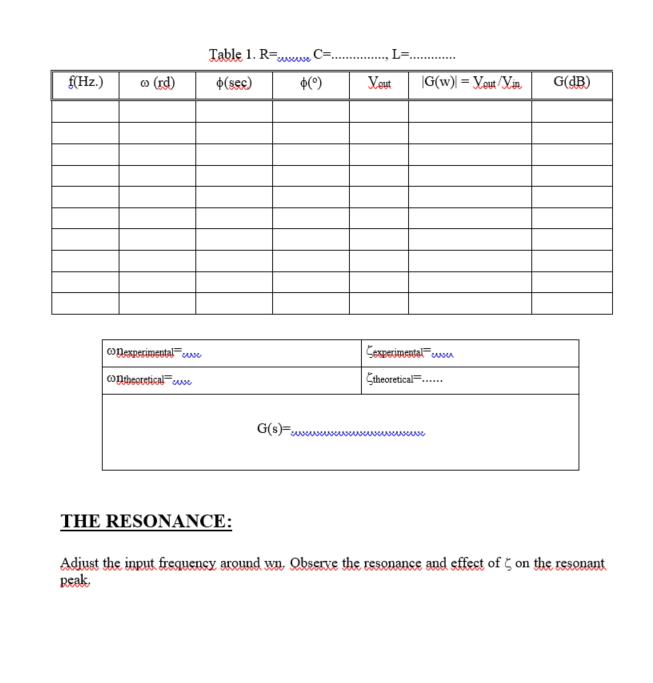 Solved SECOND ORDER SYSTEM RESPONSE A RLC circuit is shown | Chegg.com