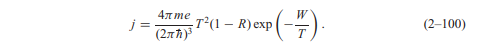 Solved Table 2-12. Current Densities of Thermionic, Field, | Chegg.com