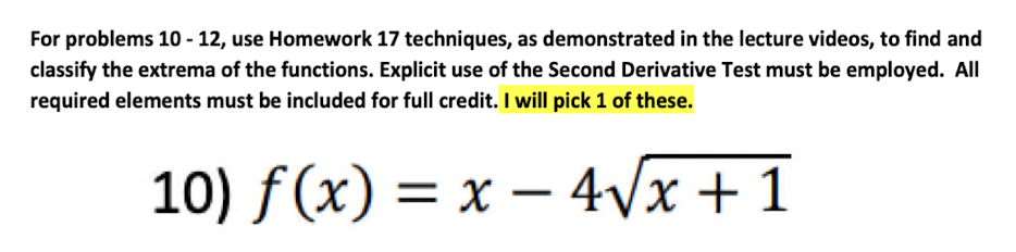 Solved For problems 10−12, use Homework 17 techniques, as | Chegg.com