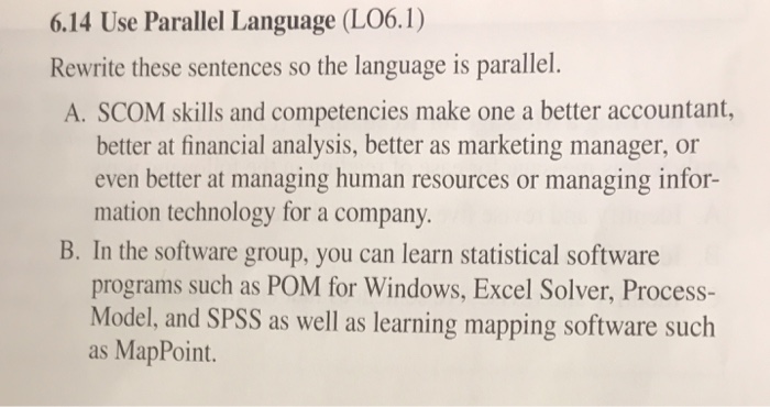 Solved 6.14 Use Parallel Language (L06.1) Rewrite these | Chegg.com
