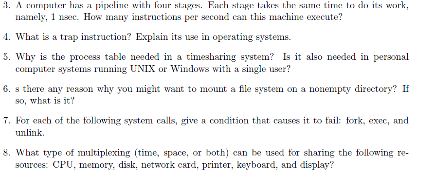 Solved 3. A computer has a pipeline with four stages. Each | Chegg.com