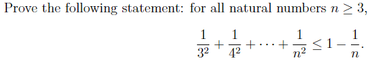 Solved Prove the following statement: for all natural | Chegg.com