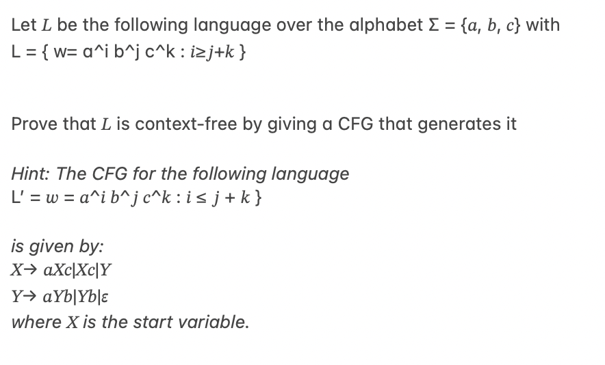 Solved Let L be the following language over the alphabet | Chegg.com