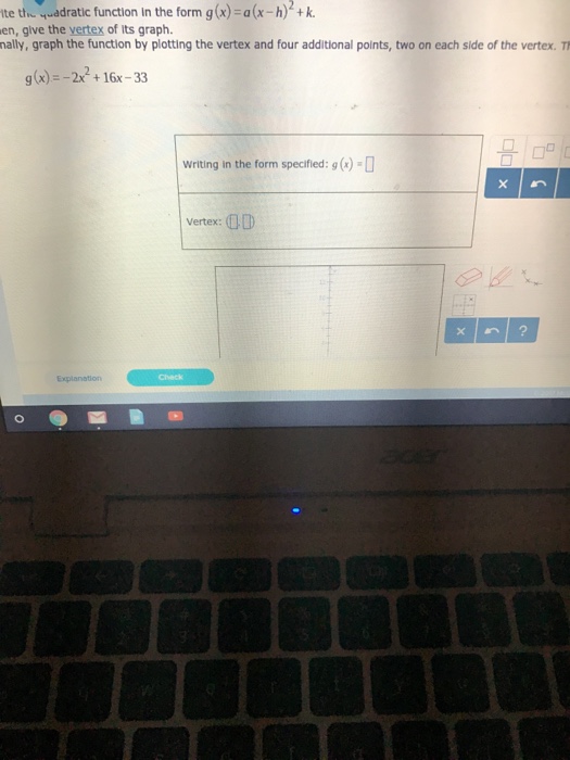 Solved I need to find the equation, vertex, and find out 4 | Chegg.com