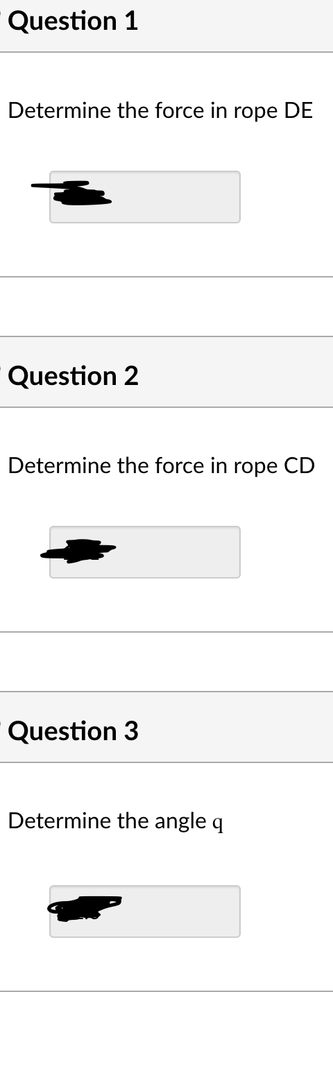Solved Two buckets are suspended using three separate ropes | Chegg.com