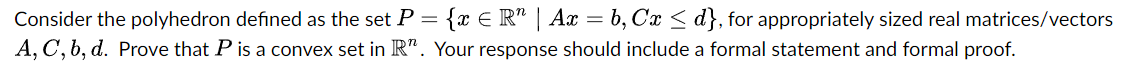 Solved Consider the polyhedron defined as the set P = {x € | Chegg.com