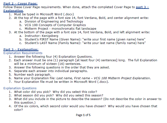 Solved Explanation. 1. Must be typed in Microsoft Word | Chegg.com