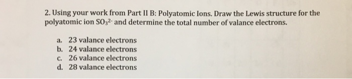 Solved 2. Using your work from Part II B: Polyatomic lons. | Chegg.com