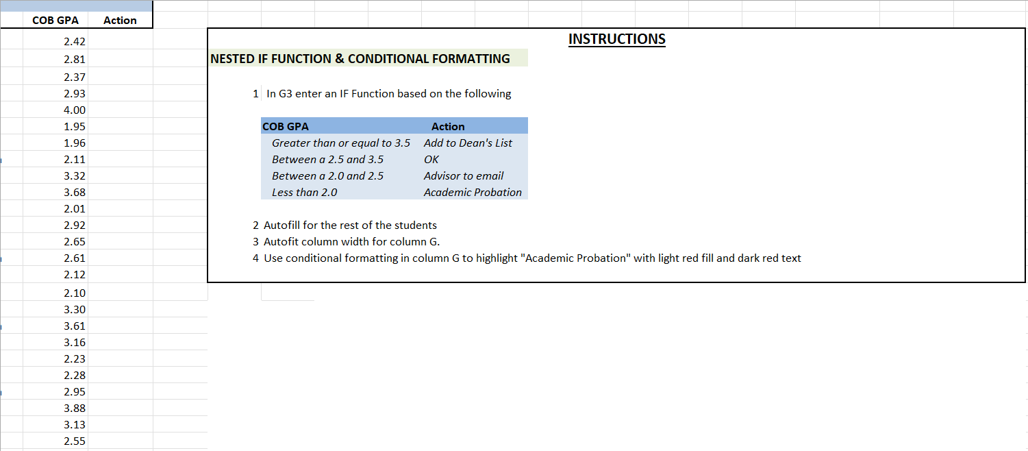 Solved Excel Help Needed On Nested If Function And Conditional