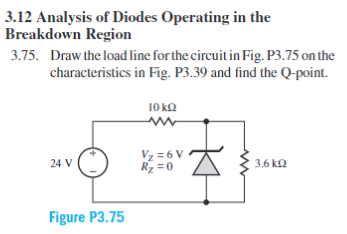 Solved Figure P3.39 3.12 Analysis of Diodes Operating in | Chegg.com