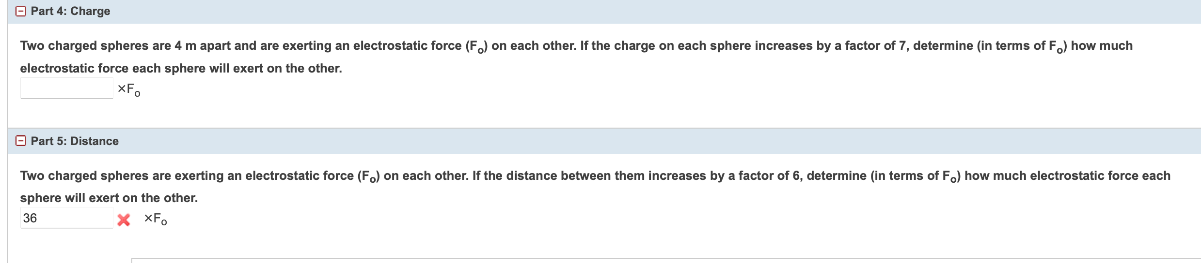 Solved electrostatic force each sphere will exert on the | Chegg.com