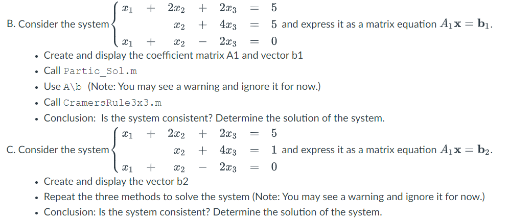 Solved When A is invertible, the linear system Ax=b has a | Chegg.com
