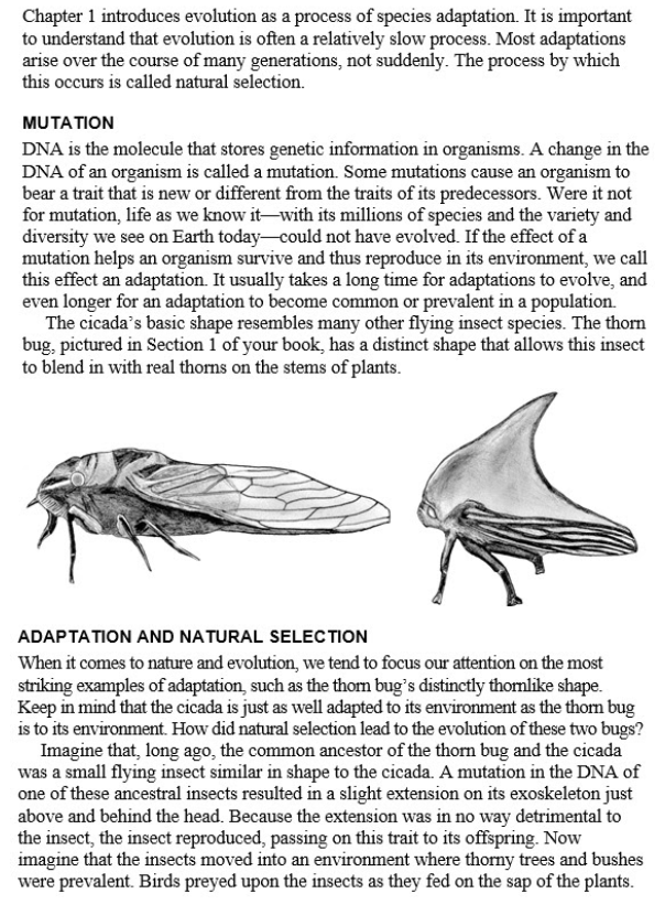 Solved Chapter 1 Introduces Evolution As A Process Of Chegg