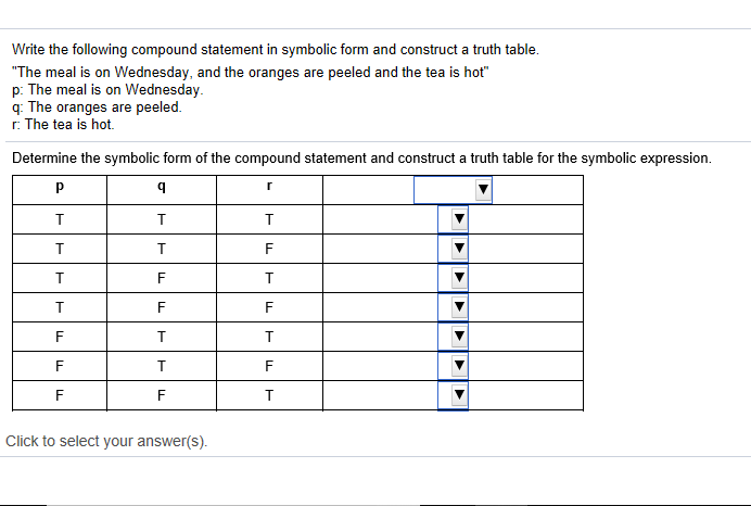Solved Write The Following Compound Statement In Symbolic Chegg