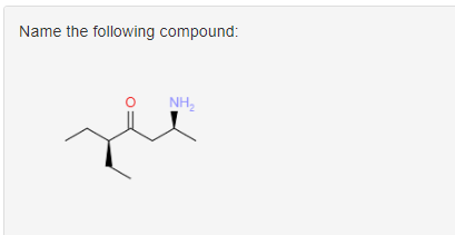 Solved Name the following compound: | Chegg.com