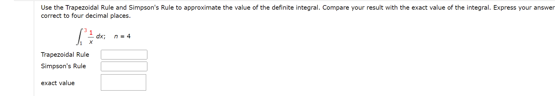 Solved Use the Trapezoidal Rule and Simpson's Rule to | Chegg.com