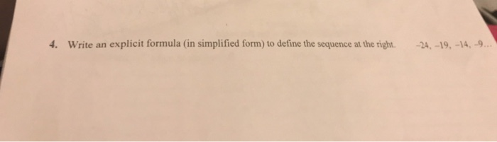 Solved 4. write an explicit formula (in simplified form) to | Chegg.com