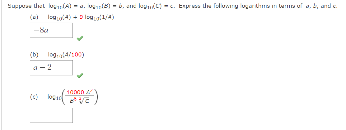 Solved Express the quantity in terms of base 10 logarithms. | Chegg.com
