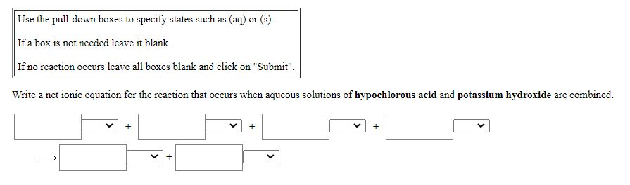 Solved Use the pull-down boxes to specify states such as | Chegg.com