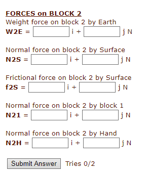 Solved Block 1 (m1 = 9 kg) and block 2 (m2 = 8 kg) are | Chegg.com